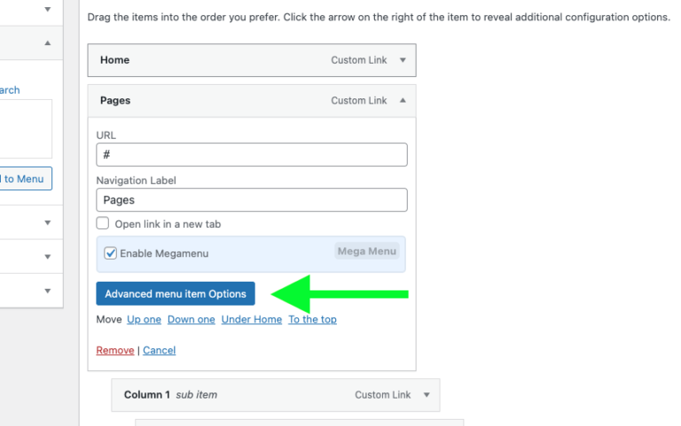 How to create Menus - Essentials Knowledge base