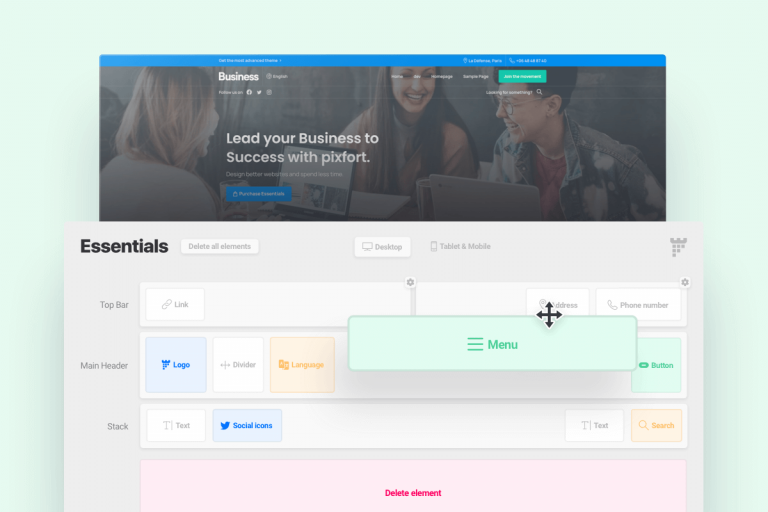 Creating website Header - Essentials Knowledge base