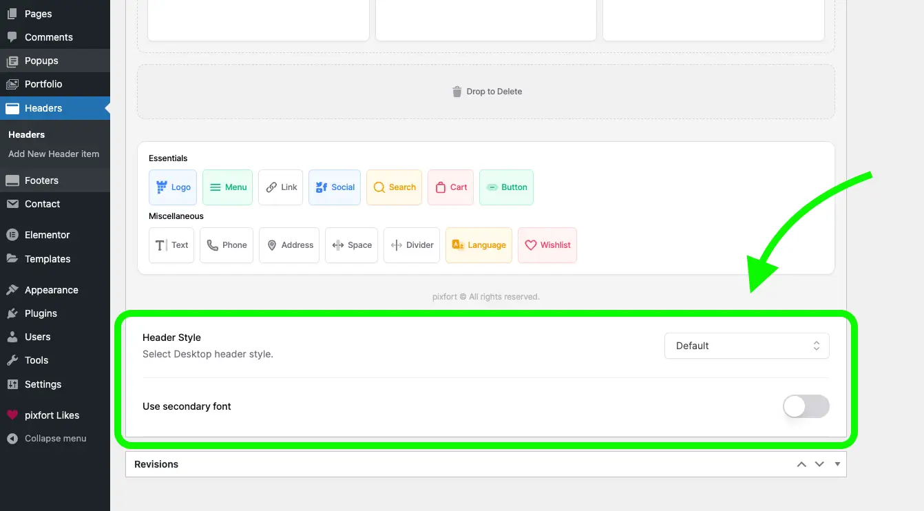 Creating website Header - Essentials Knowledge base