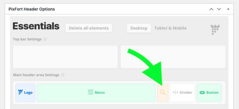 Customize website search bar - Essentials Knowledge base